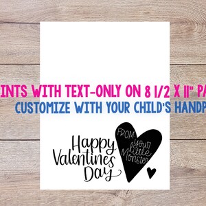 Valentines Day Handprint Craft, Love Monster, DIY Craft, Digital ...