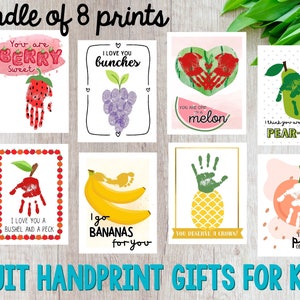 Fruit Handprint Craft for Kids, Bundle of 8, Strawberry, Grapes ...