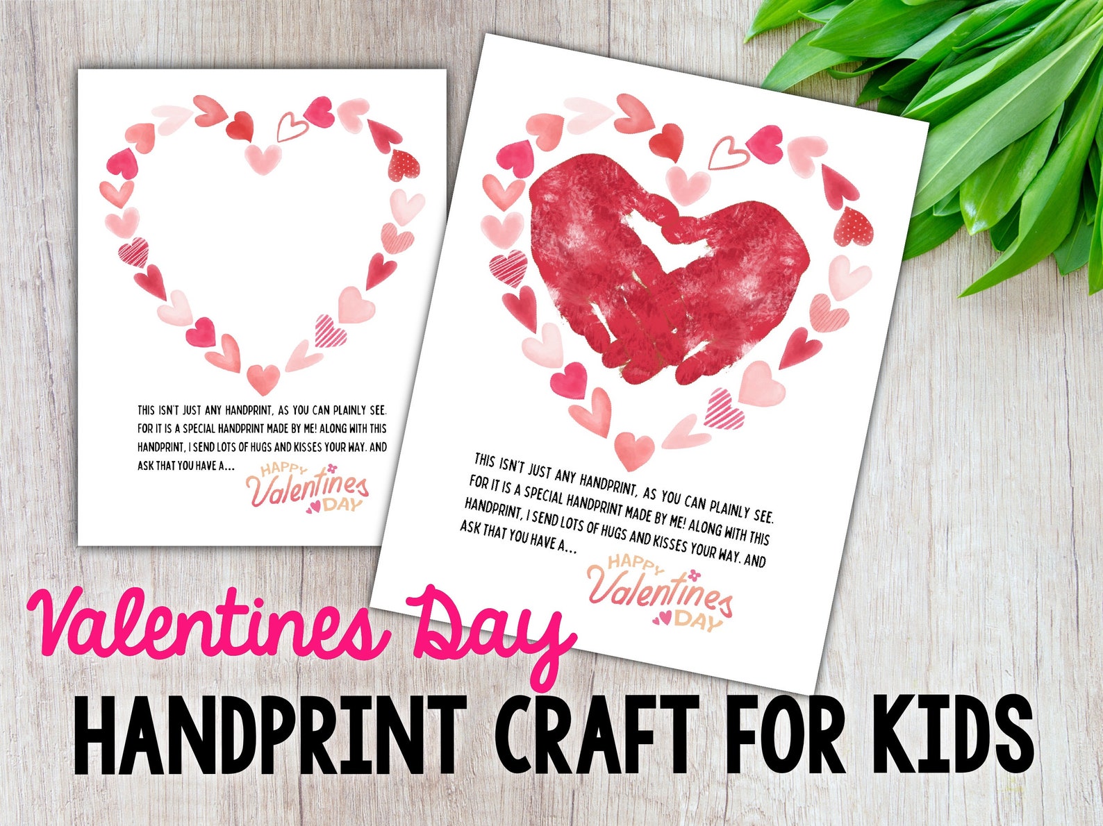 Valentines Day Handprint Craft, DIY Craft, Poem, Digital Download ...