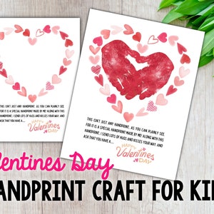 Valentines Day Handprint Craft, DIY Craft, Poem, Digital Download ...