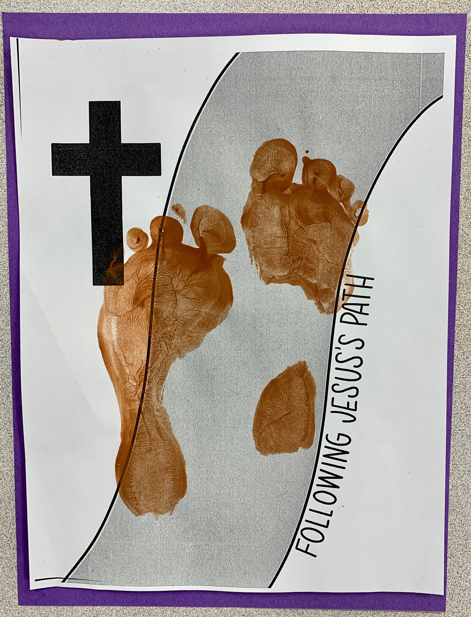 Following Jesuss Path, Footprint Craft for Kids, Lent, Sunday School ...