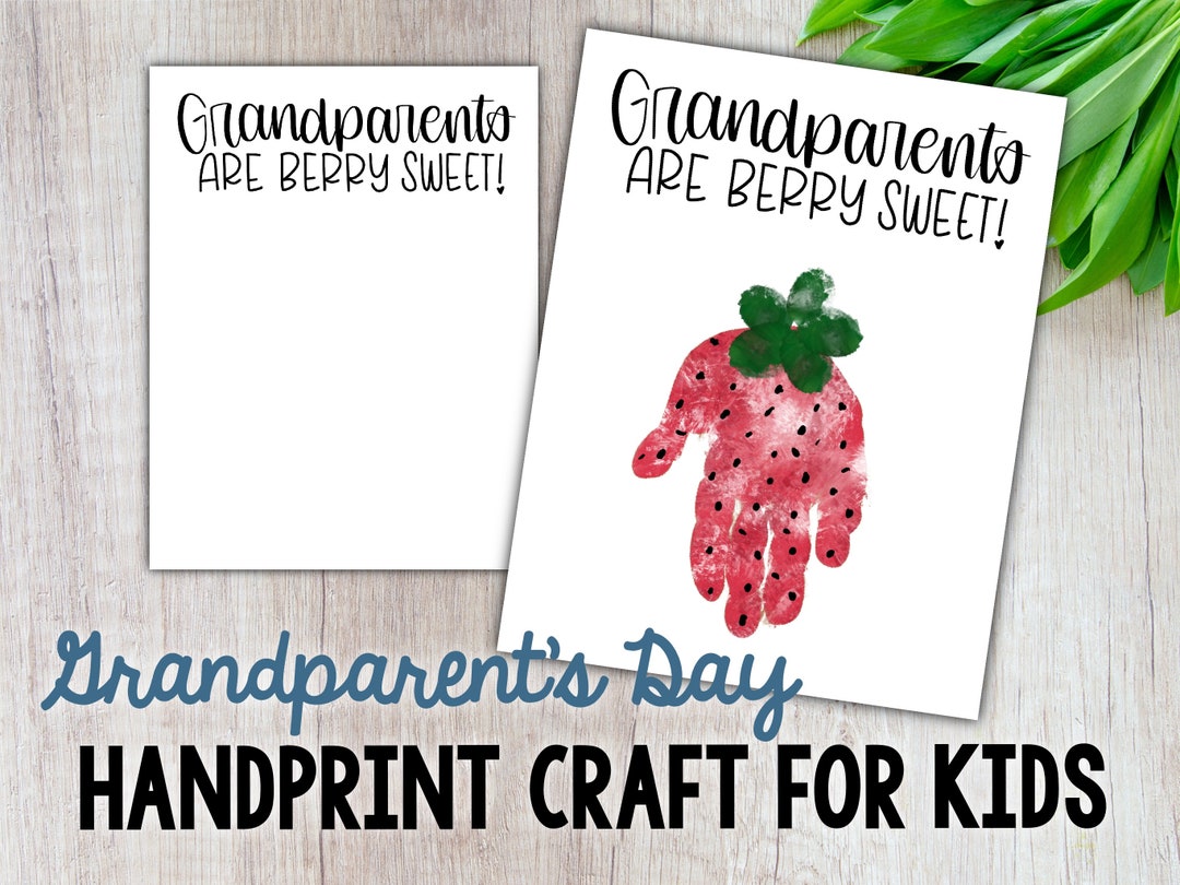 Grandparent’s Day Handprint Craft for Kids, Grandparents Are Berry ...