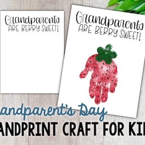 Grandparents Day Handprint Craft - Etsy
