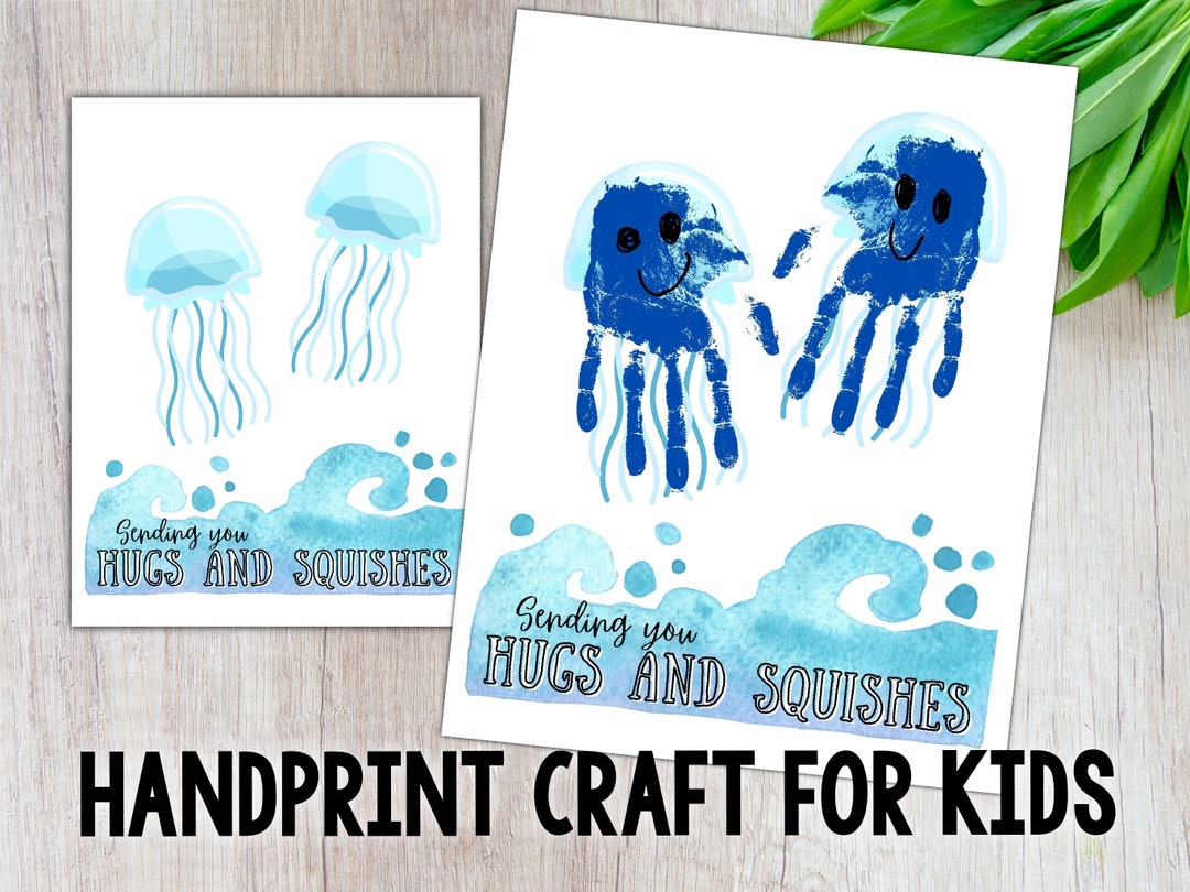 Sending You Hugs and Squishes, Handprint Craft for Kids, DIY Craft ...