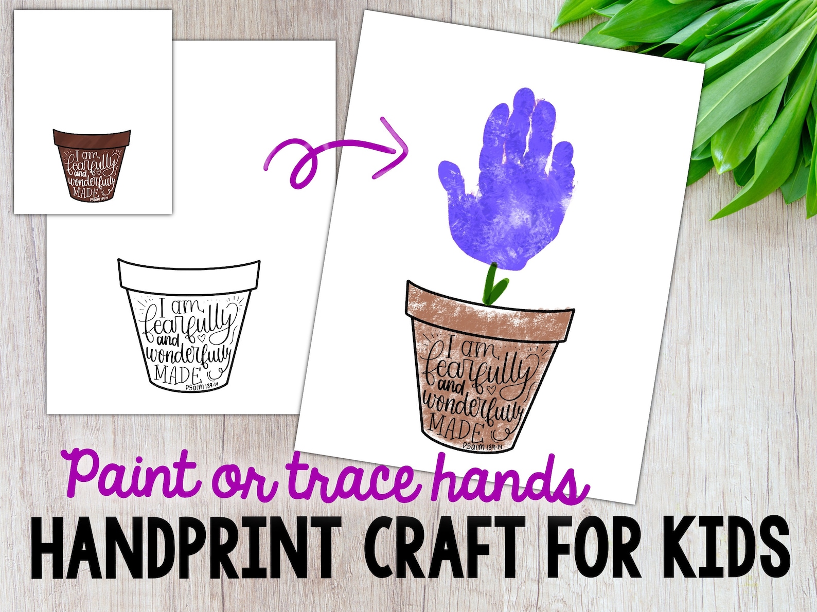 I Am Fearfully and Wonderfully Made, Handprint Craft for Kids, Psalm ...