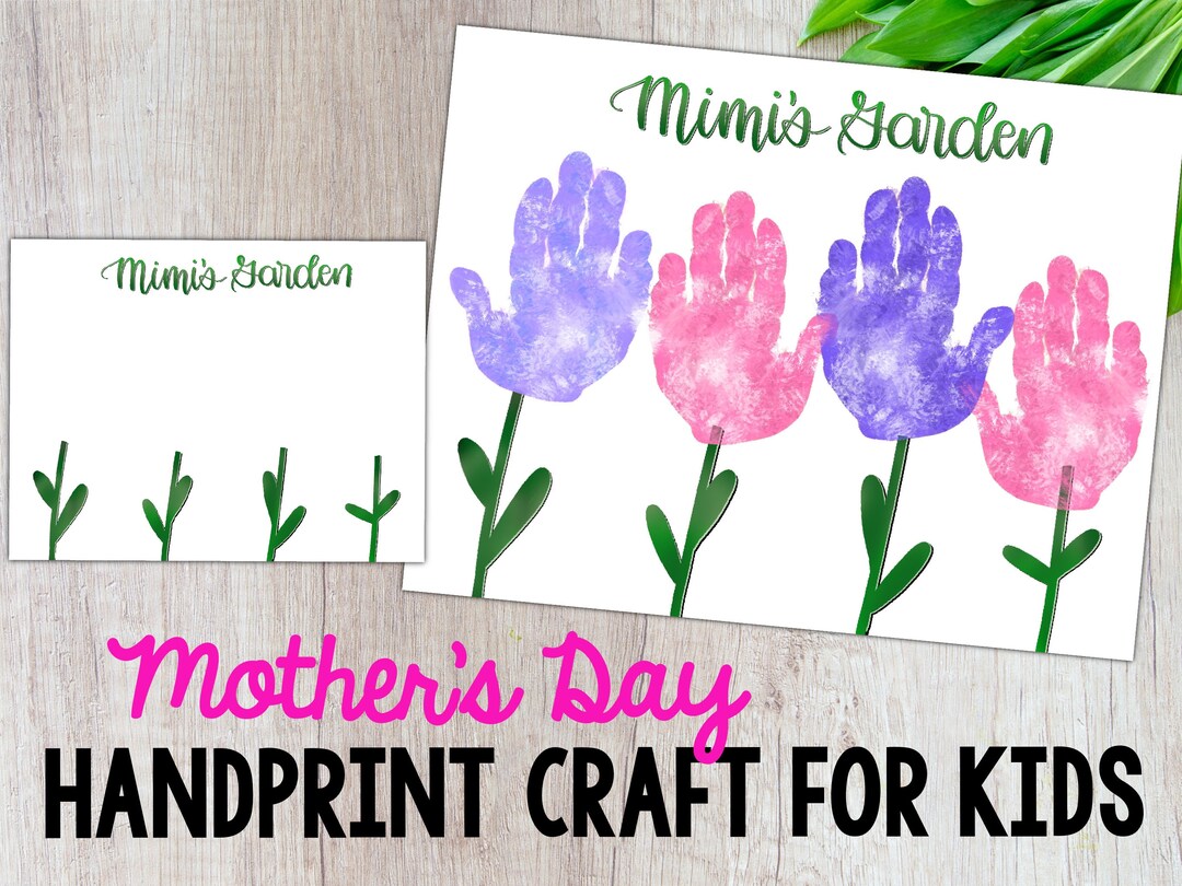 Mimi’s Garden, Handprint Craft for Kids, Mother’s Day, Birthday ...