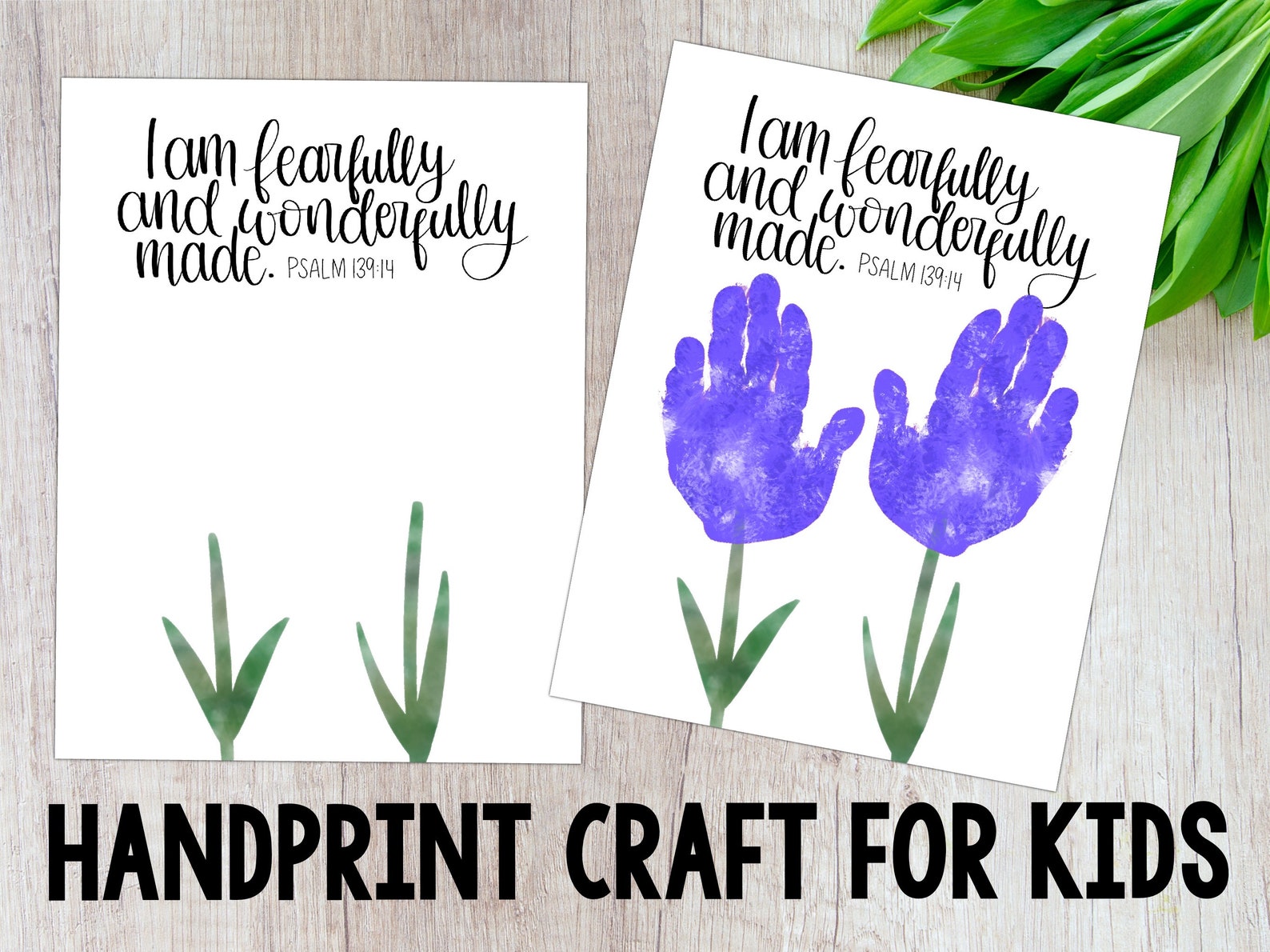 I Am Fearfully and Wonderfully Made, Handprint Craft for Kids, Psalm ...