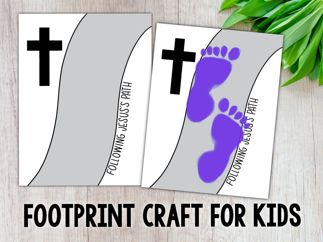 Following Jesus’s Path, Footprint Craft for Kids, Lent, Sunday School ...
