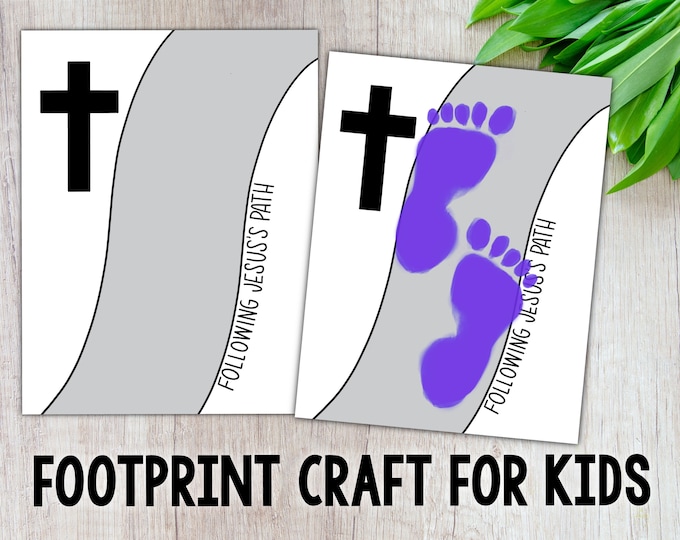 Following Jesuss Path, Footprint Craft for Kids, Lent, Sunday School ...