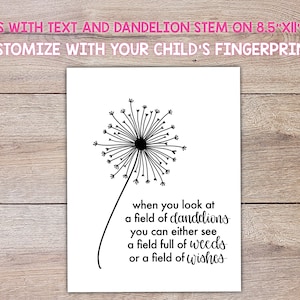 Dandelion Fingerprint Craft, DIY Craft for Kids, Inspirational Art ...