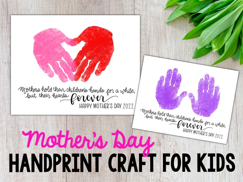 Mothers Day Craft, DIY Handprint Craft, Mothers Day Handprint, Digital ...