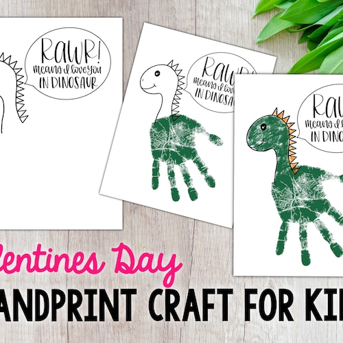Valentines Day Handprint Craft Love Monster DIY Craft - Etsy