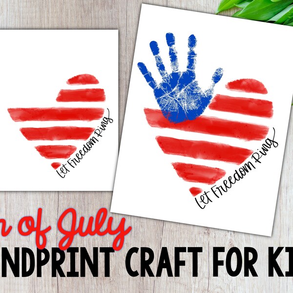 Fourth of July Handprint Craft - Etsy