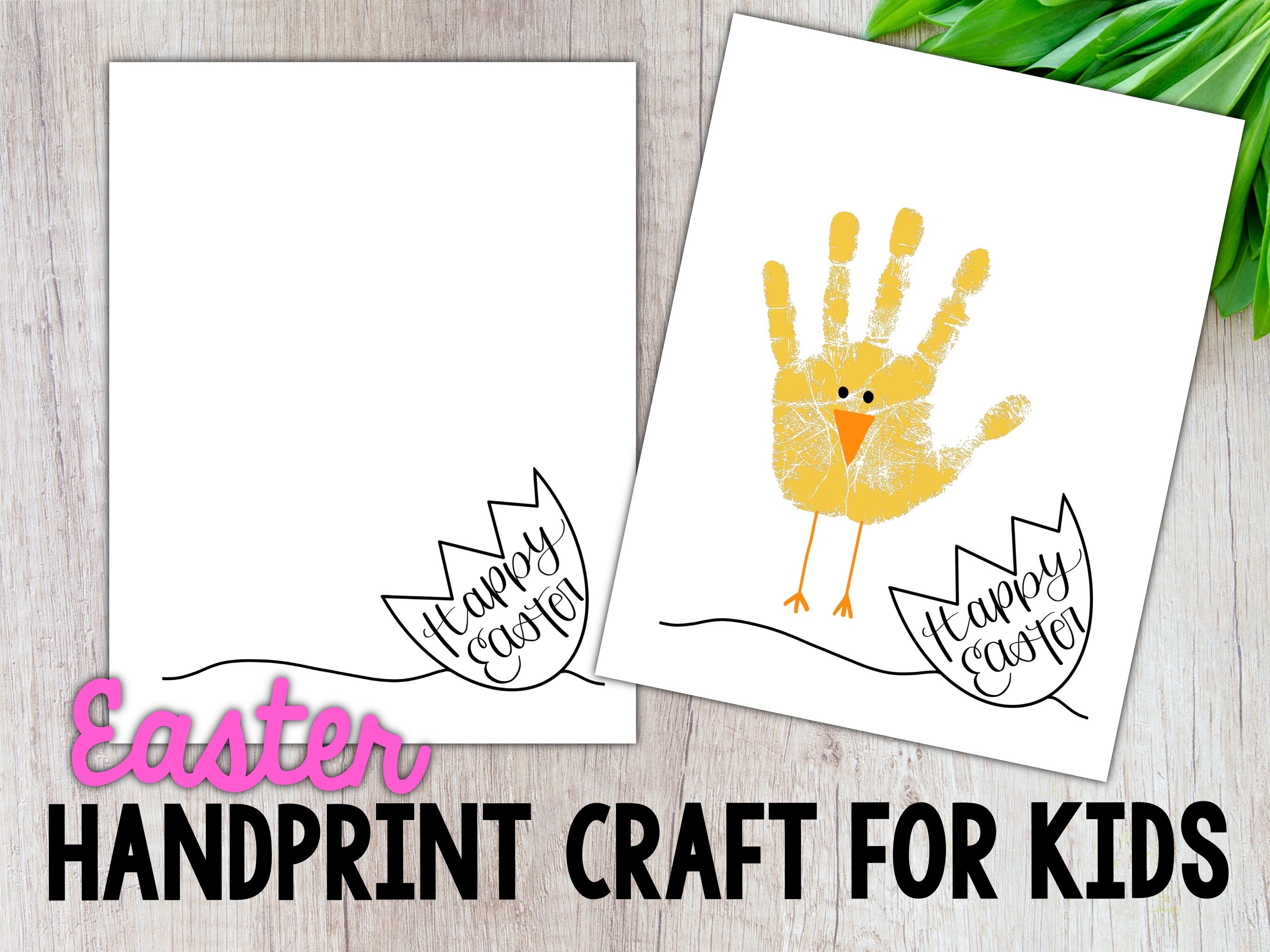 Easter Chick Handprint Craft for Kids Digital Download - Etsy Australia