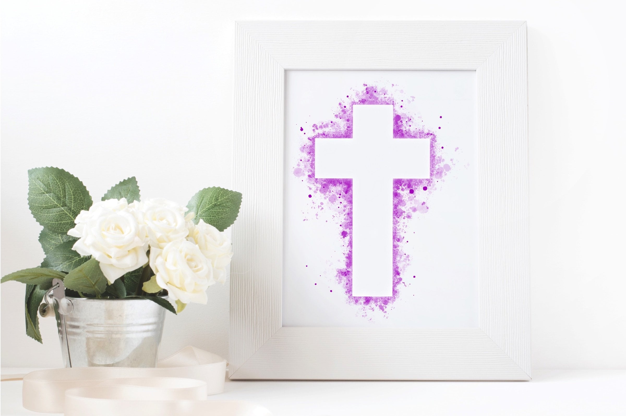 Purple Christian Cross