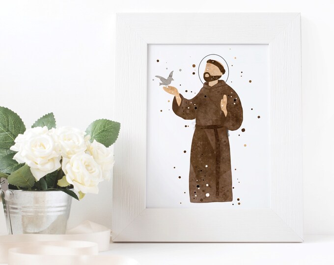 St. Francis of Assisi Print, Digital Download, Printable Wall Art ...
