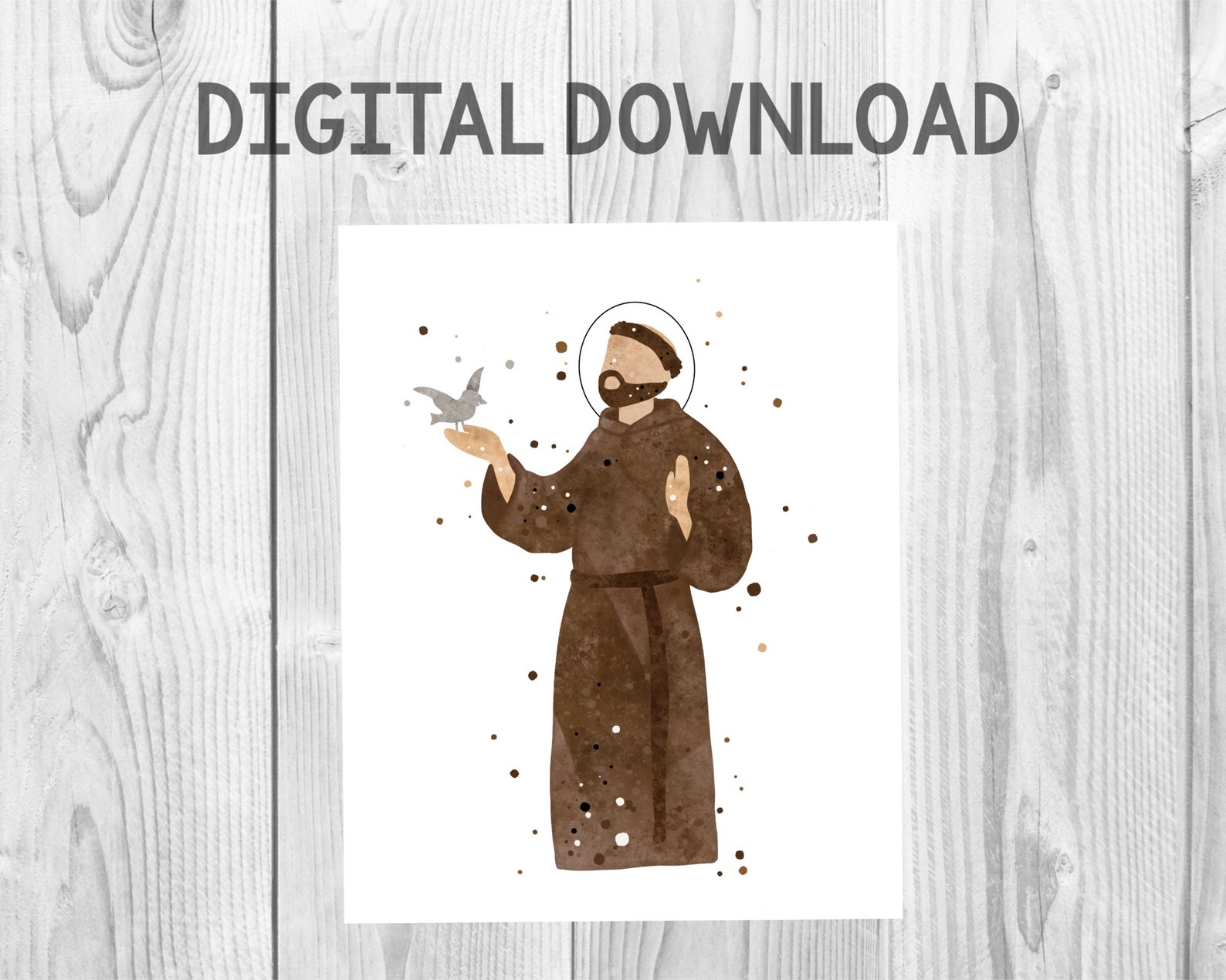 St. Francis of Assisi Print Digital Download Printable Wall - Etsy