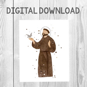St. Francis of Assisi Print, Digital Download, Printable Wall Art ...