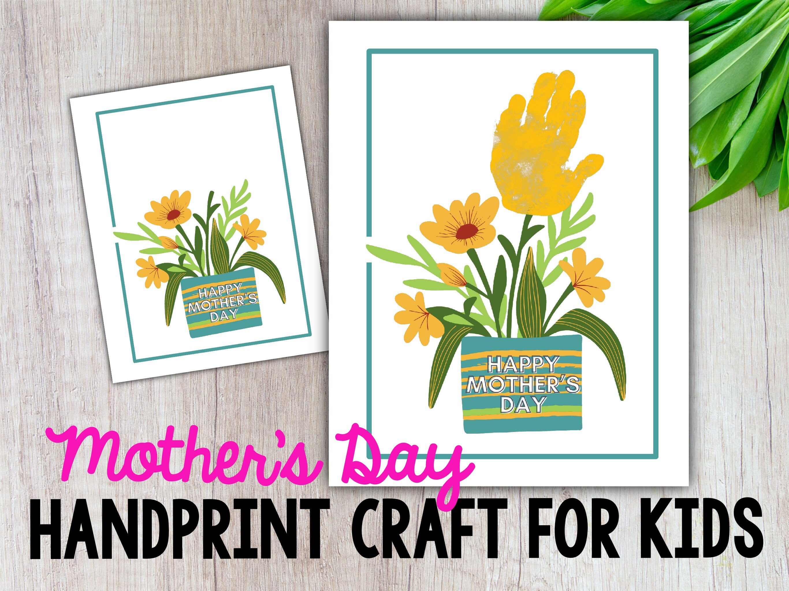 Mothers Day Craft Handprint Bouquet Digital Download - Etsy