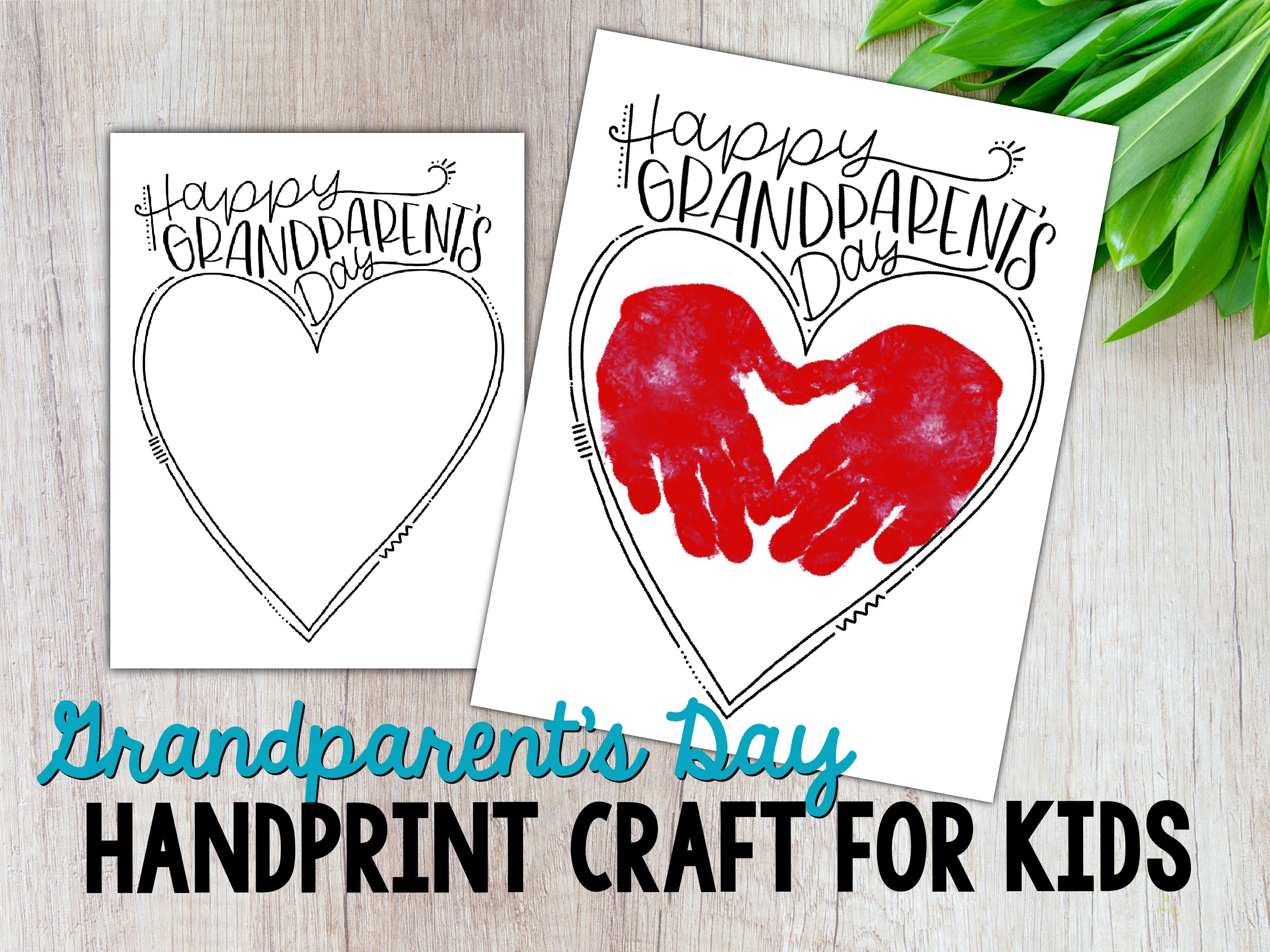 Grandparents Day Handprint Crafts