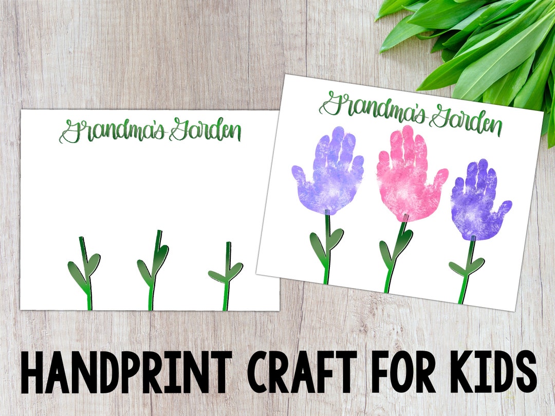 Grandma’s Garden, Handprint Craft for Kids, Mother’s Day, Birthday ...