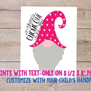 Gnome Valentines Day Handprint Craft, There’s Gnome One Like You ...