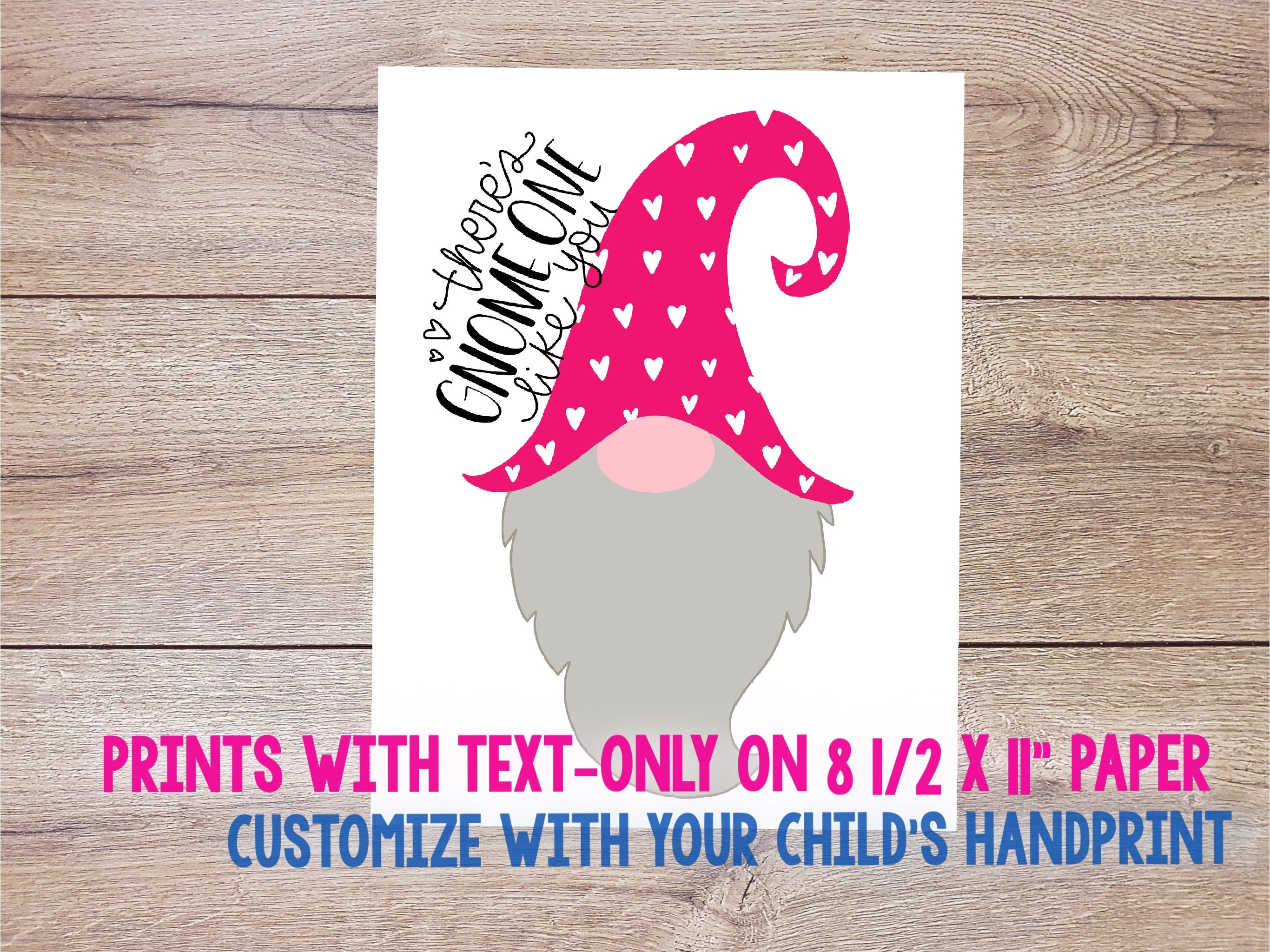 Gnome Valentines Day Handprint Craft, There’s Gnome One Like You ...