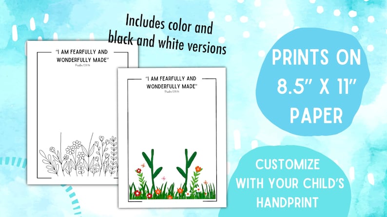 I Am Fearfully and Wonderfully Made, Handprint Craft for Kids, Psalm ...