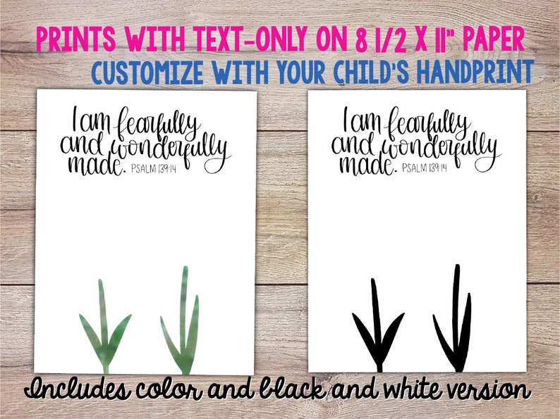 I Am Fearfully and Wonderfully Made, Handprint Craft for Kids, Psalm ...