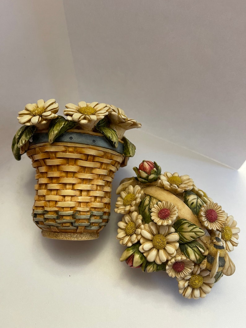 Harmony Kingdom Longaberger Daisy Basket/ No Original Box - Etsy