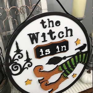 SVG Digital Instant Download Laser Cut File the Witch is in Out ...