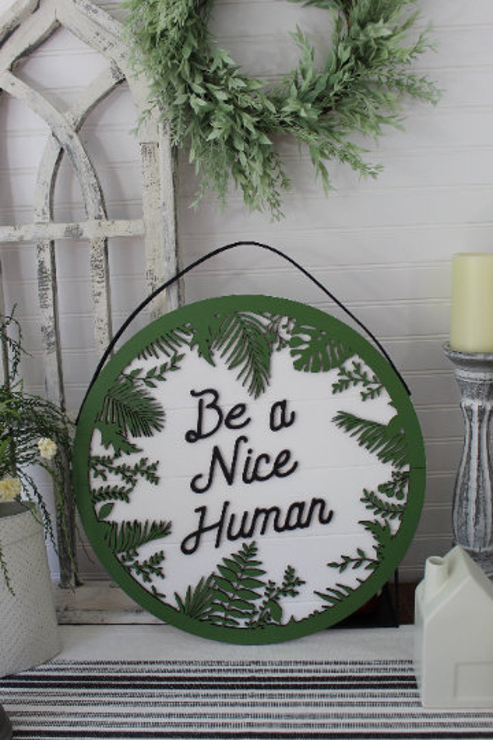 SVG Digital Instant Download Laser Cut File Be A Nice Human - Etsy