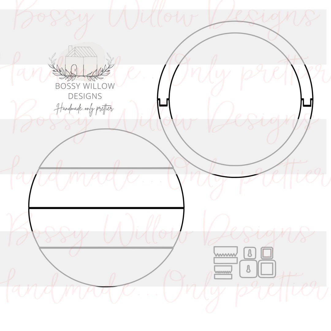 SVG Digital Instant Download Laser Cut File 18" Shiplap Circle Complete ...