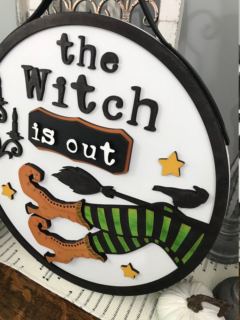 SVG Digital Instant Download Laser Cut File the Witch is in Out ...