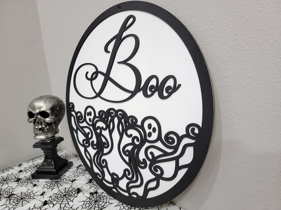 SVG Digital Instant Download Laser Cut File Boo Swirly Ghosts - Etsy