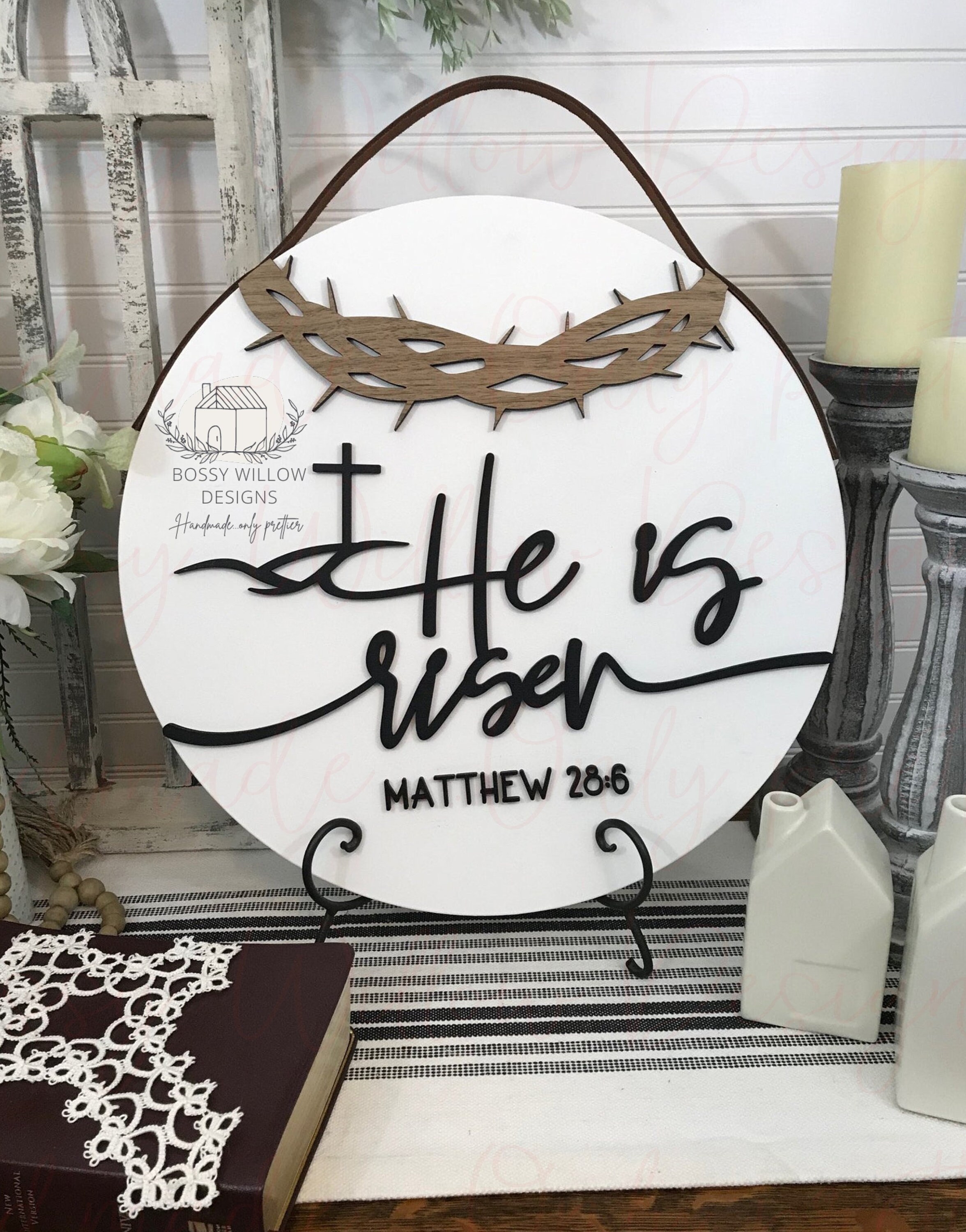 He is Risen SVG Laser Cut File Instant Digital Download Round - Etsy ...