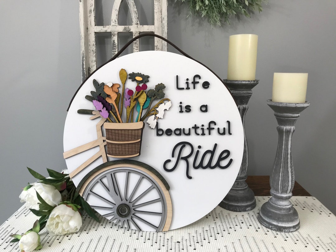 SVG Laser Digital Download Cut File Spring Bicycle With Basket Planter ...