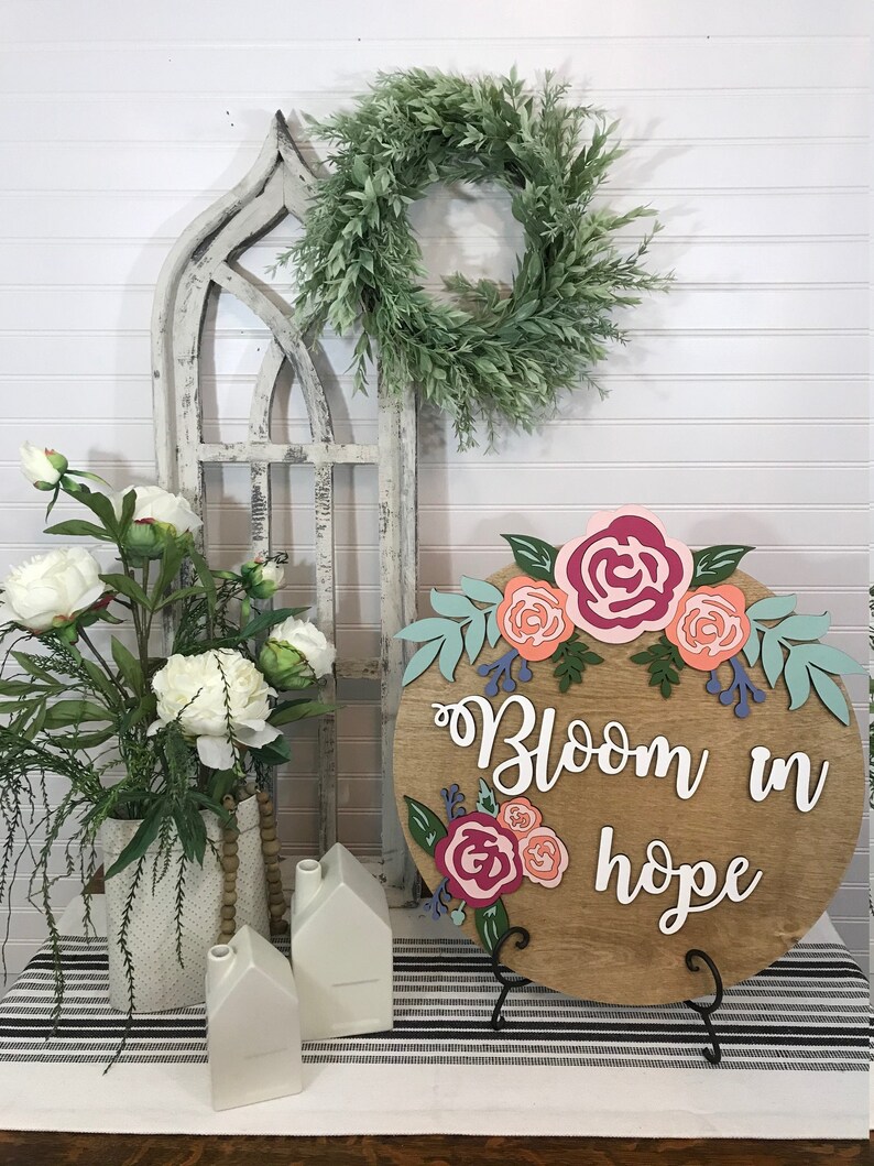 SVG Laser Cut File Instant Digital Download Bloom in Hope | Etsy