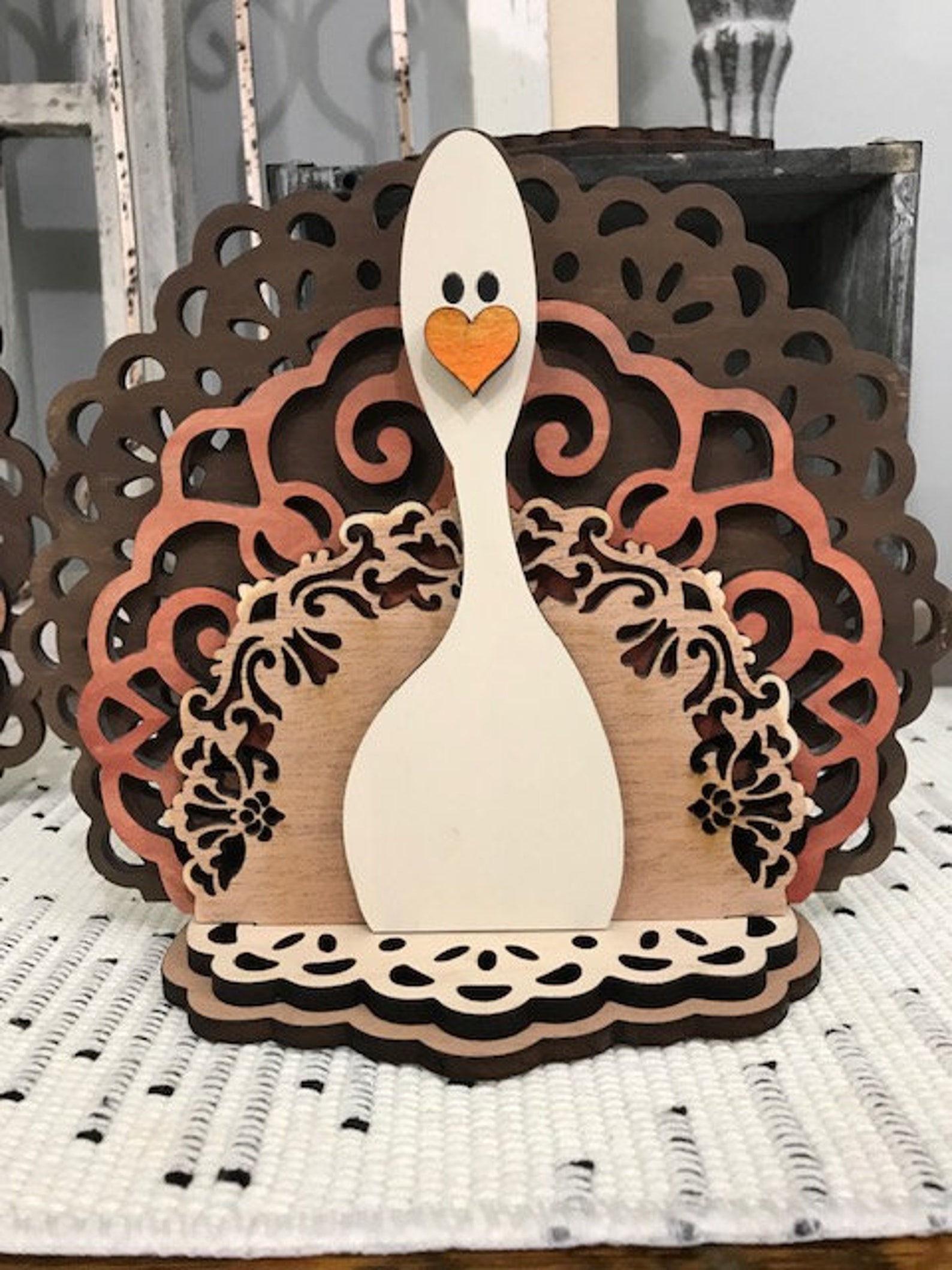 SVG Digital Instant Download Laser Cut File Lace Doily Thankful Turkey ...
