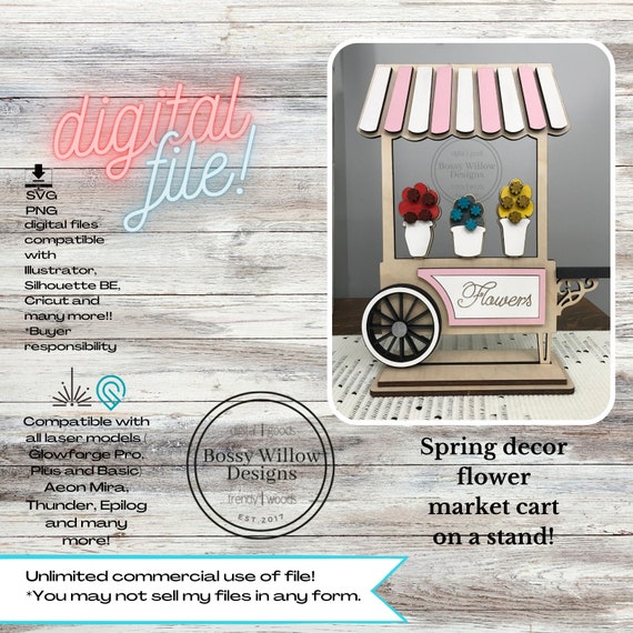 SVG Digital Instant Download Laser Cut File Spring Market | Etsy