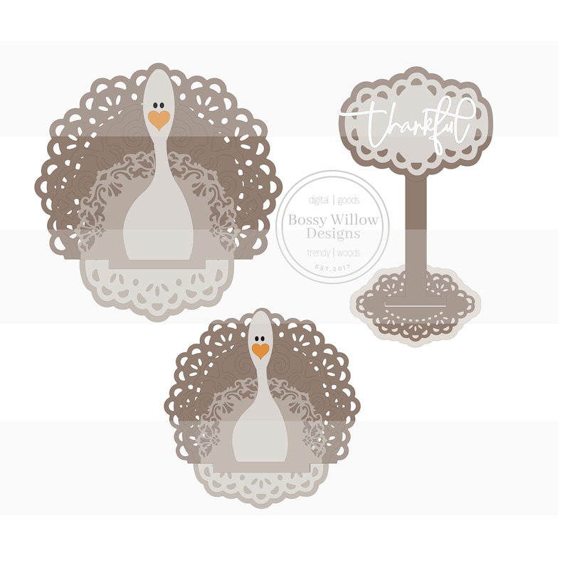 SVG Digital Instant Download Laser Cut File Lace Doily Thankful Turkey ...