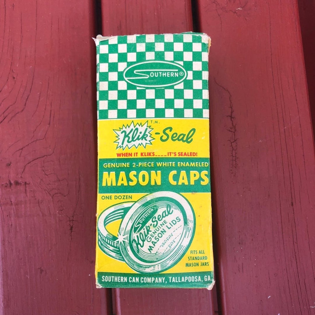 Vintage Klik - Seal Mason Caps 0ne Dozen Caps and Lids - Etsy