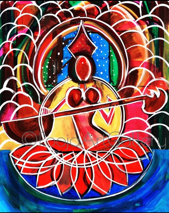 Saraswati Abstract Painting