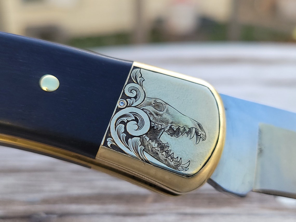 Buck 110 Folder Hand Engraved Single Edition fox - Etsy
