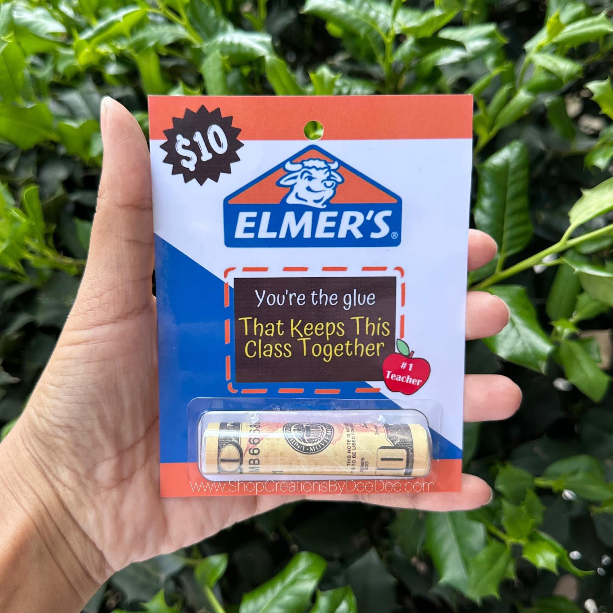 Glue Stick Teacher Appreciation Money Holder Card, Teacher Digital ...