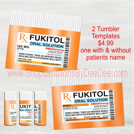 Fukitol Tumbler Template - Etsy