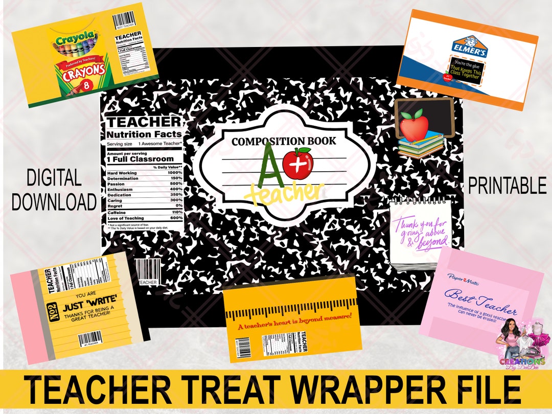 Teacher Appreciation Treats, Teacher Digital Files, Teacher Chip Bag ...