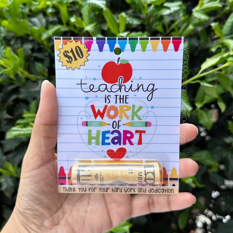 Teacher Appreciation Money Holder Card BUNDLE, Teacher Digital Files ...