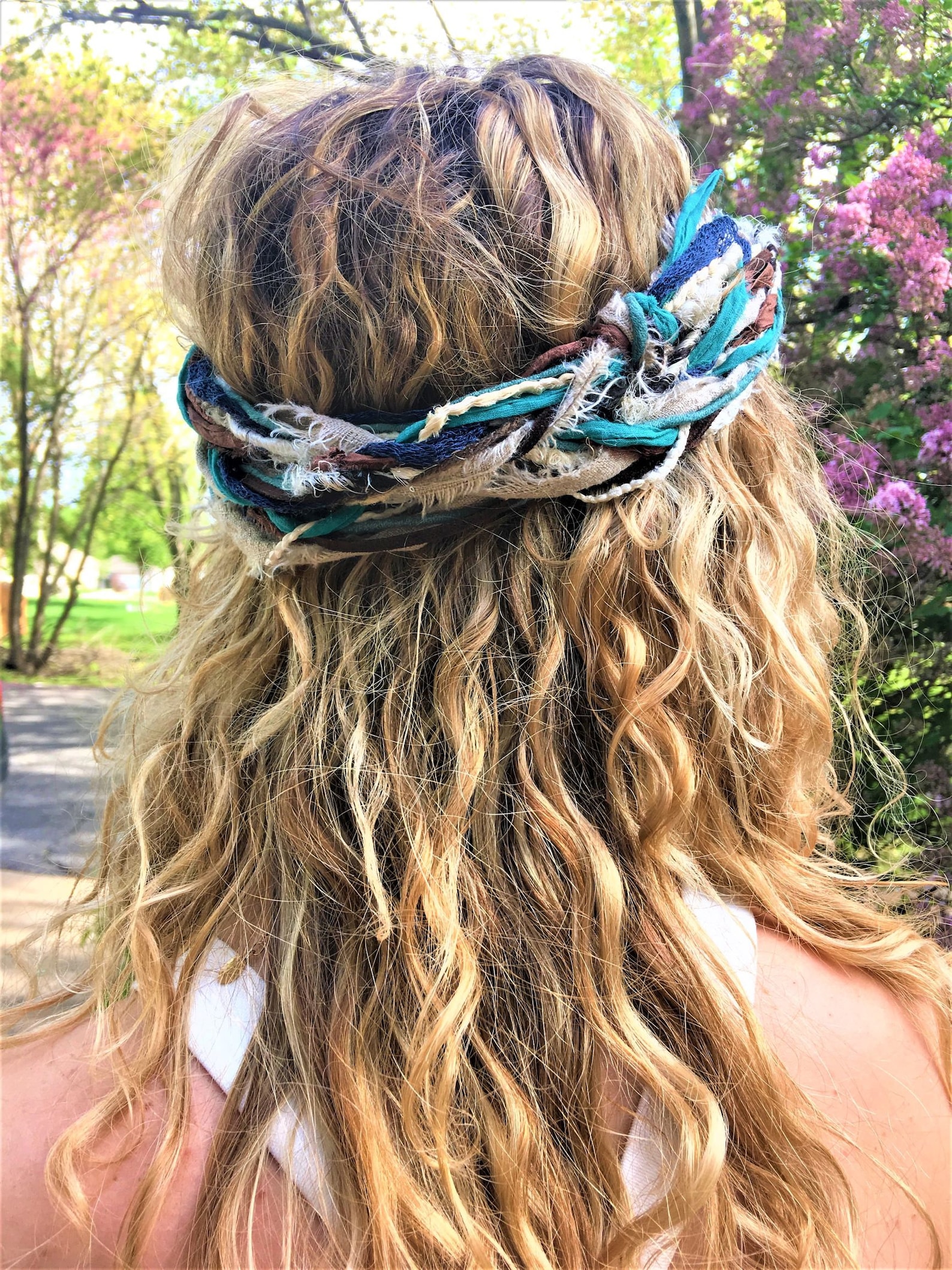 Boho Head Scarf Hippie Clothes Beach Boho Hair Etsy