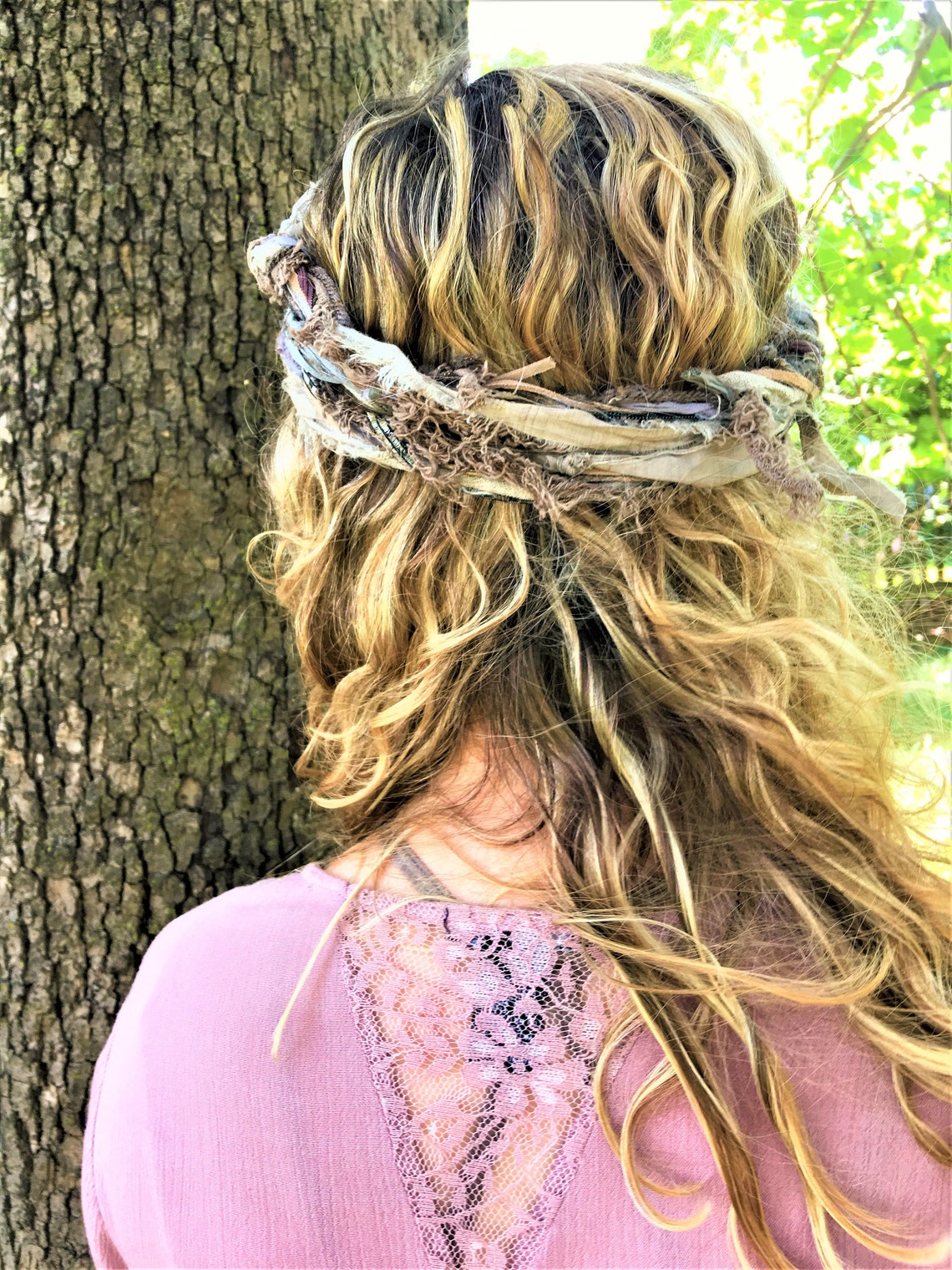 Boho Head Scarf Hippie Headband Fall Hair Wrap Head Band Etsy
